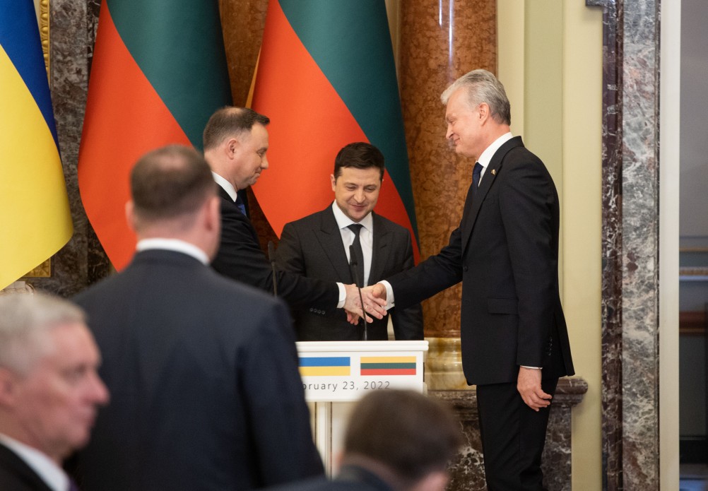 Дуда і Наусєда в Києві засудили імперські випади Росії і підтримали