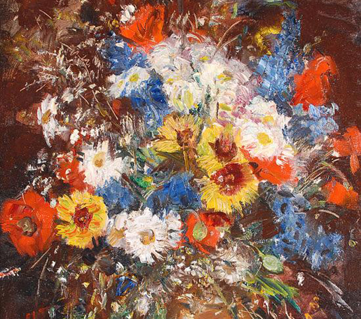 Бела Грюнвальд ІванІ Натюрморт з квітами 1933 Збруч